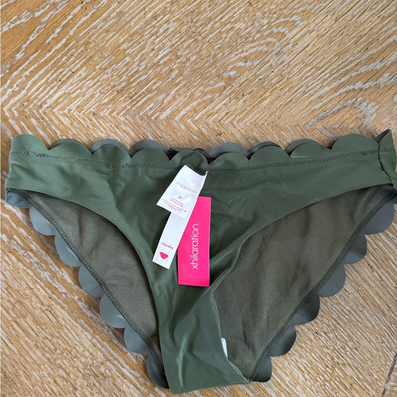 Xhilaration | Swim | Nwt Olive Green Scalloped Bikini Bottom | Poshmark